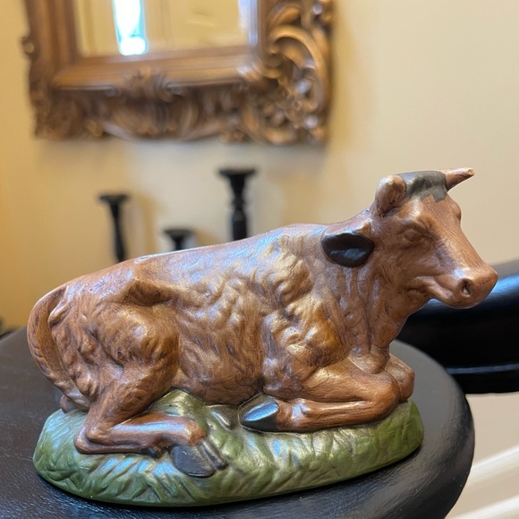 Holiday | Vintage Atlantic Mold Cow Kneeling Nativity Replacement ...